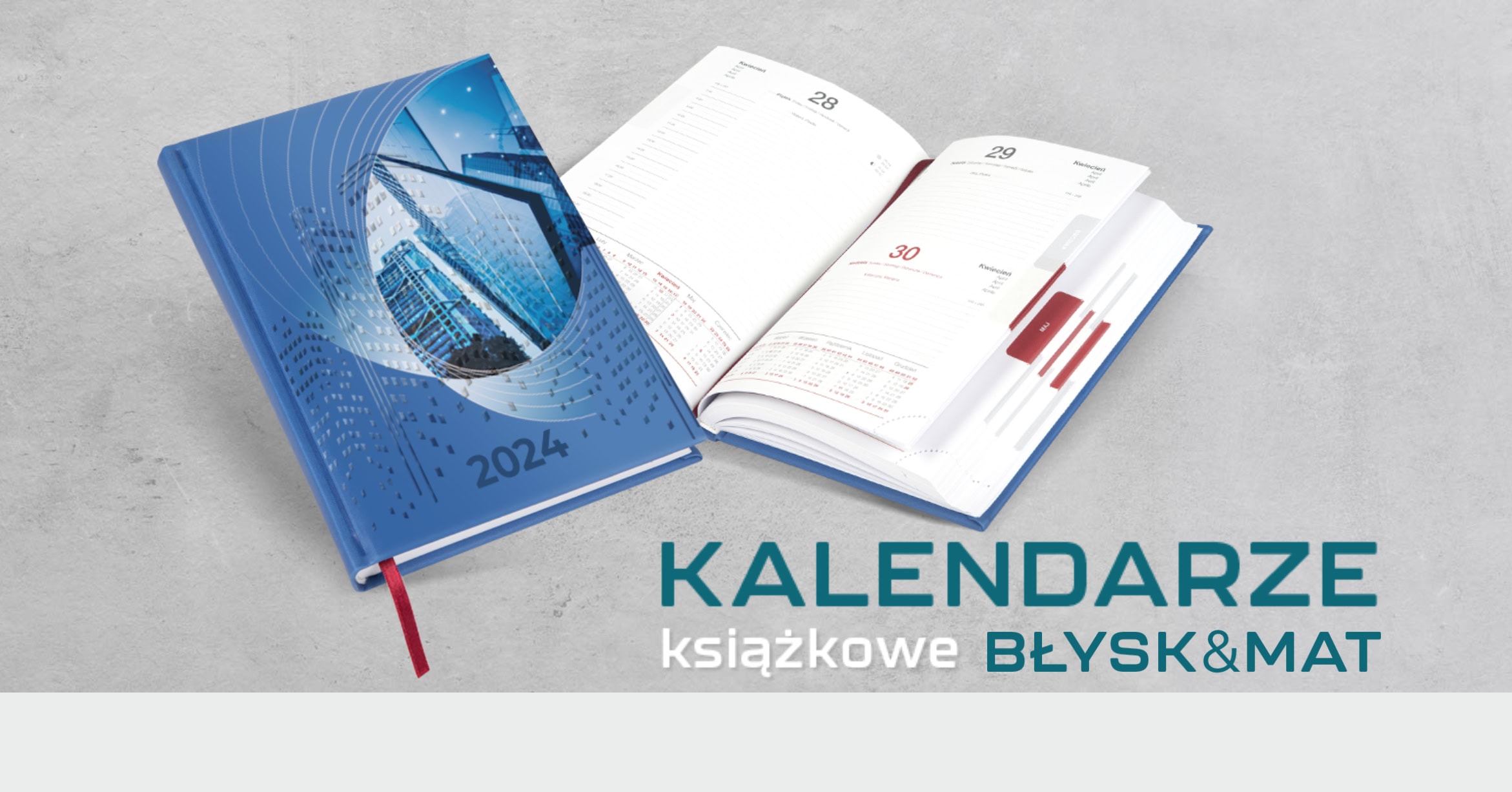 Kalendarze Książkowe z Twoim nadrukiem Błysk & Mat - Marka.plus