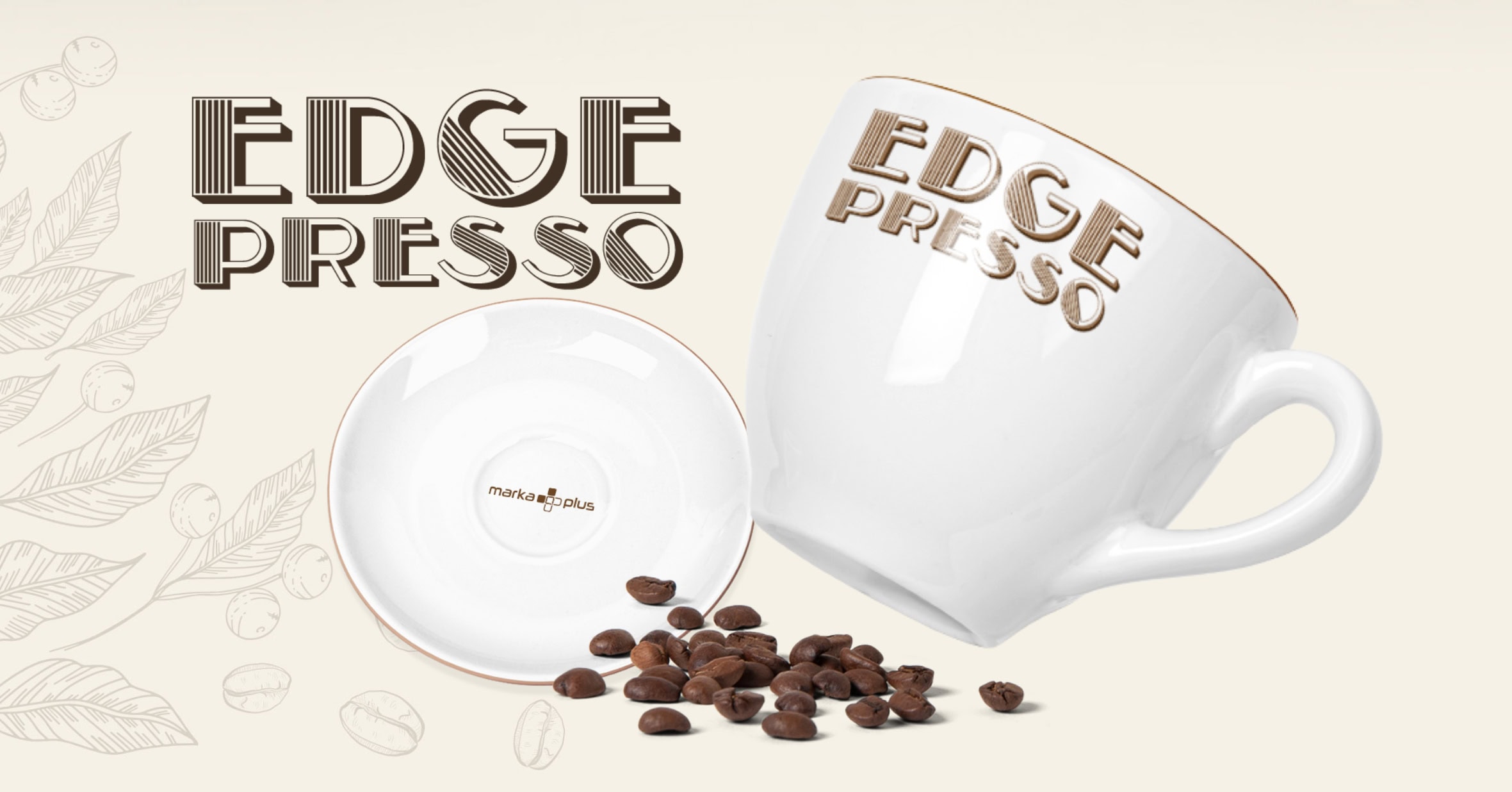 Filiżanki EDGEpresso – filiżanki do espresso z nadrukiem - Marka.plus